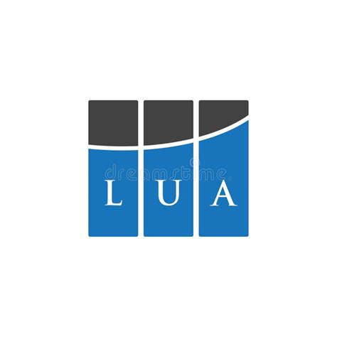 LUA Letter Logo Design On WHITE Background LUA Creative Initials Letter Logo Concept Stock