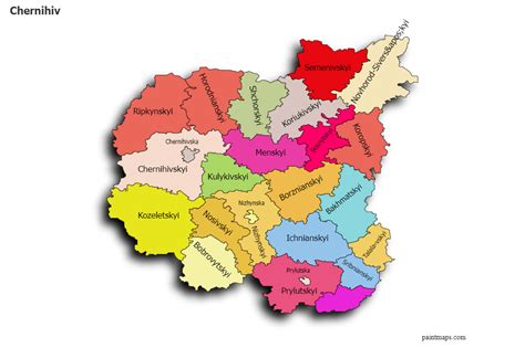 Create Custom Chernihiv Map Chart With Online Free Map Maker