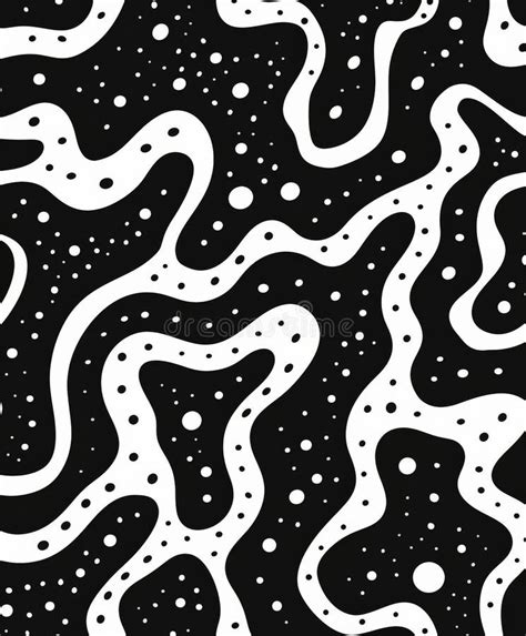 Abstract Black and White Swirling Pattern Stock Illustration - Illustration of texture, movement ...