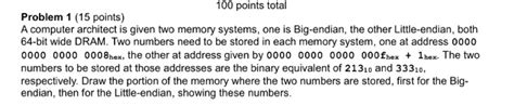 Solved 100 Points Total Problem 1 15 Points A Computer