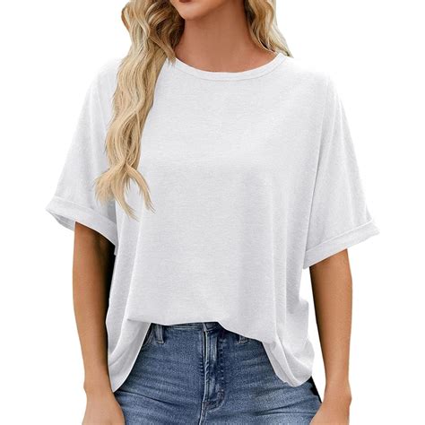 Camisetas Básicas Blancas Para Mujer