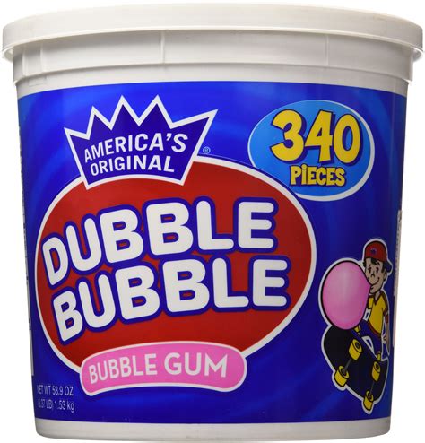 Dubble Bubble Gum 539 Ounce 340 Count Bucket Chewing
