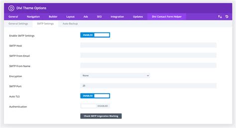 SMTP Settings Pee Aye Creative