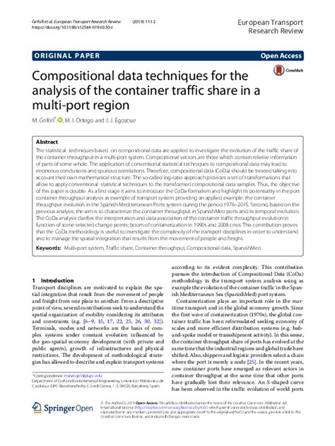 pdf compositional data techniques for the analysis of the container
