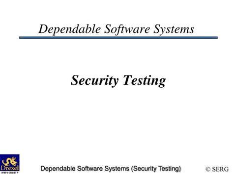 ppt dependable software systems security testing powerpoint