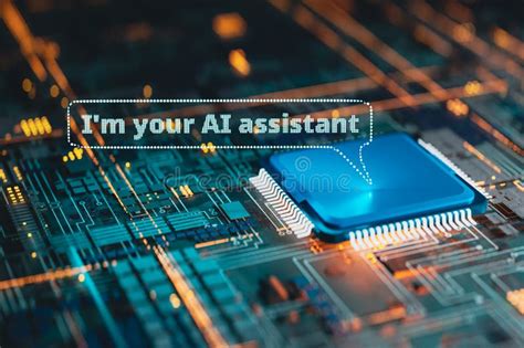 ai assistant is introducing itself to users 3d rendering stock