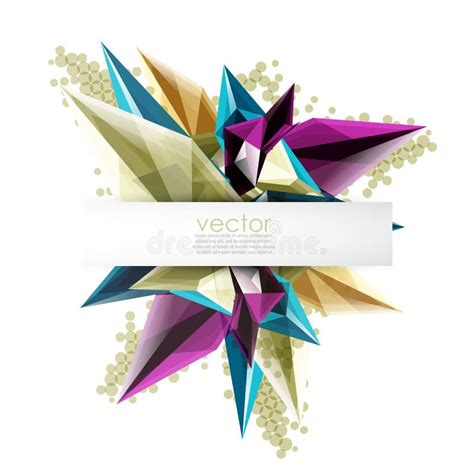 Цветной цветущий кристалл абстрактный фон вектора Иллюстрация вектора иллюстрации