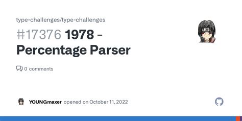 1978 Percentage Parser · Issue 17376 · Type Challengestype Challenges · Github