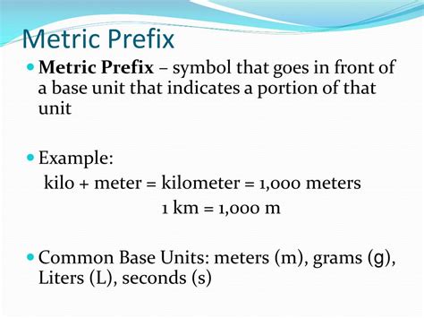 PPT Metric Prefixes PowerPoint Presentation Free Download ID 3234998