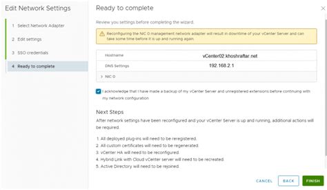 How We Can Change VCenter S VCSA Name Or IP Address Khoshraftar