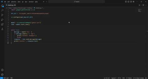 shahana thirumurugan on linkedin chatbot python