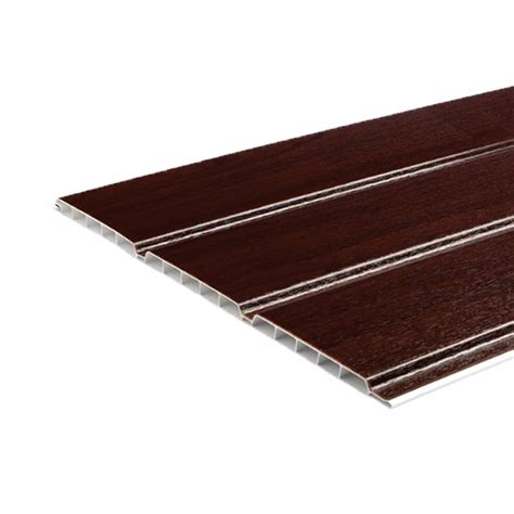 Hollow Soffit Cladding Board Rosewood Upvc Plastic Ceiling Cladding