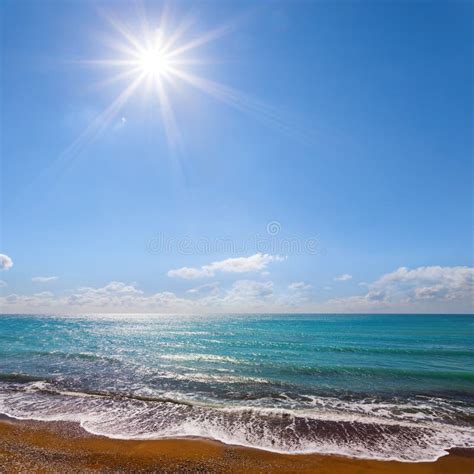 Sea Sandy Beach At Summer Sunny Day Stock Image Image Of Nature