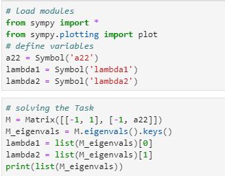Finding The Stability Of A System Using Python Code