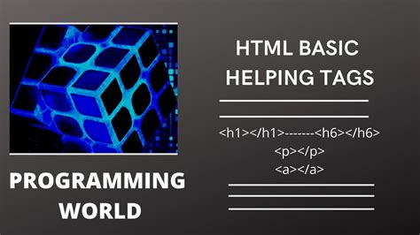 HTML Helping Tags Header Tag Paragraph Tag Anchor Tag YouTube