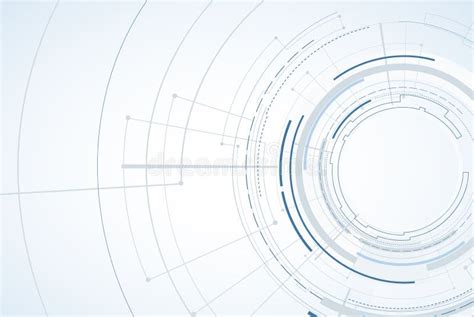 Abstract Tech Background Futuristic Technology Interface Vector