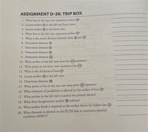 Solved Assigniment D 26 Trip Box 1 What Line In The Top
