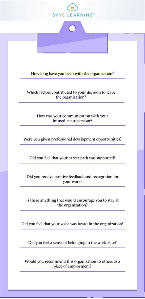 Common Exit Survey Questions