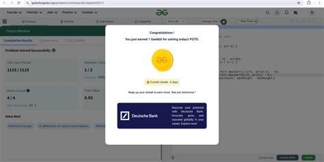 Shajitha S On Linkedin Geekstreak2024 Geekstreak2024 Deutschebank Gfg Potd Codingchallenge