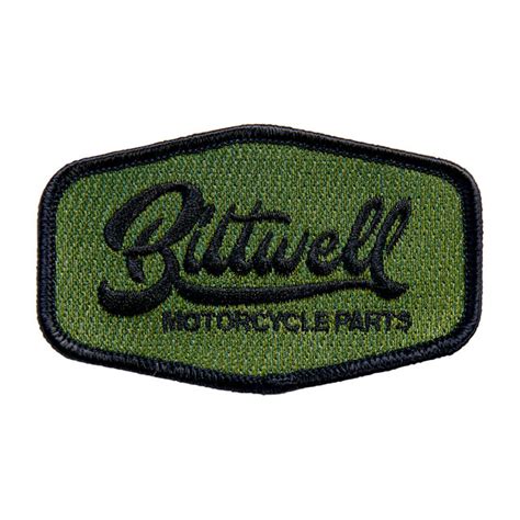 Biltwell Cursive Patch 3 5 Black Green Kopen Bij