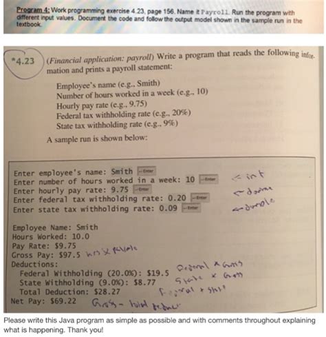 Solved Program 4work Programming Exercise 423 Page 156