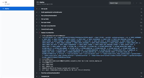 Php How To Deploy Laravel Application Using Github Action Stack Overflow
