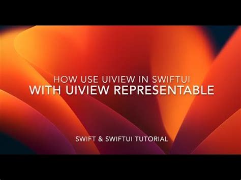 How To Use UIView In SwiftUI With UIViewRepresentable YouTube