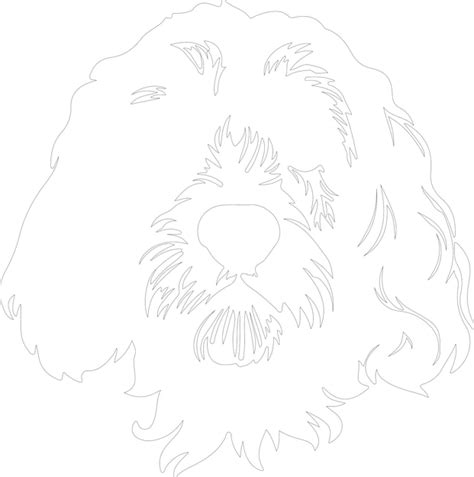Premium Vector Cockapoo Outline Silhouette White Background
