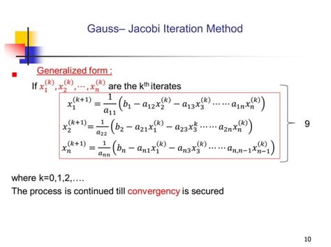 Numerical Methods Iterative Methodsindirect Method Ppt