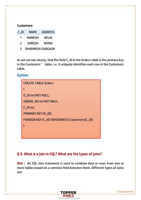 Top 50 Sql Interview Question Pdf Connect 4 Programming