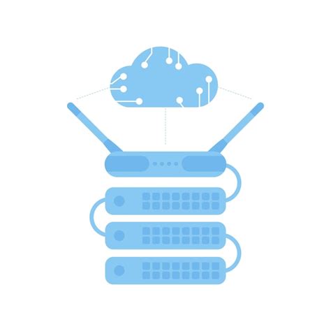 Premium Vector Servers Connected To The Router Iot And Automation