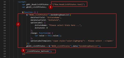 Kendo Dropdownlist Control Sharperlight