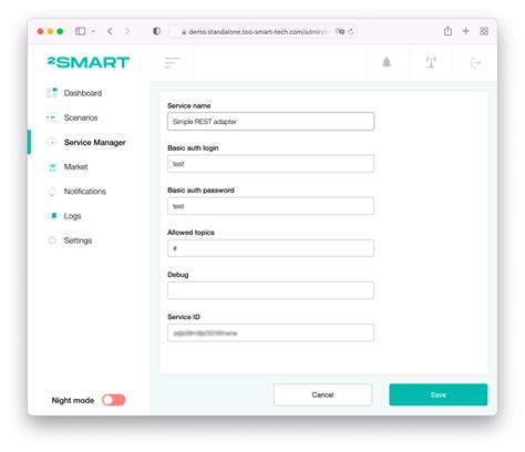 Simple Rest Adapter 2smart Standalone
