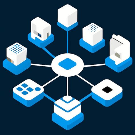 An Access Point Connecting A Variety Of Network Devices Together Vector Illustration Premium