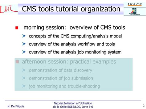 ppt cms tools for distributed analysis powerpoint presentation free