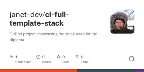 GitHub Janet Dev Ci Full Template Stack GitPod Project Showcasing The Stack Used For The Diploma