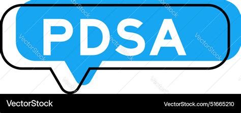 Speech Banner And Blue Shade With Word Pdsa Vector Image