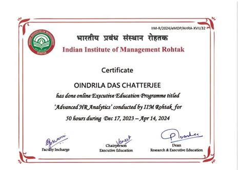 Oindrila D On Linkedin Iimrohtak Hranalytics Iimrohtak Hr