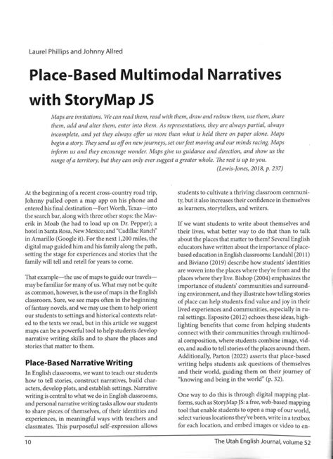 Pdf Place Based Multimodal Narratives With Storymap Js