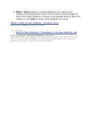 MLA In Text Citations Docx MLA In Text Citation Is A Brief Reference To A Source Of A