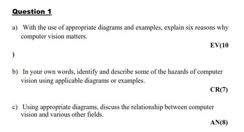 Solved Question 1 A With The Use Of Appropriate Diagrams