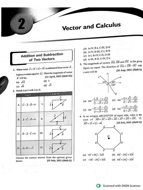 Vector And Calculus Pdf