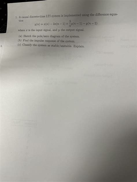 solved a causal discrete time lti system is implemented