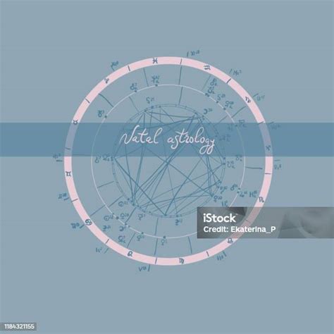별자리 별자리 산나해 점성술 천체지도 코스모그램 비타스피어 라디 블루 핑크 회색 색상입니다 손으로 그린 서예 벡터 바퀴에 대한 스톡 벡터 아트 및 기타 이미지 Istock