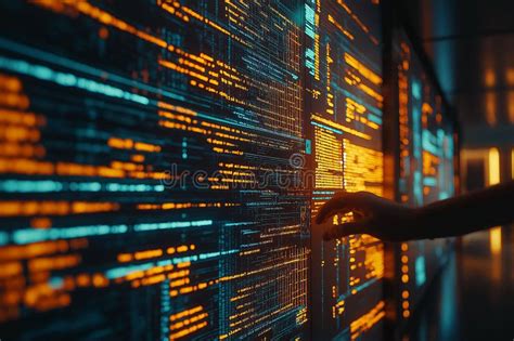 Exploring Data Streams In A Neon Lit Digital Environment During Late Night Coding Session