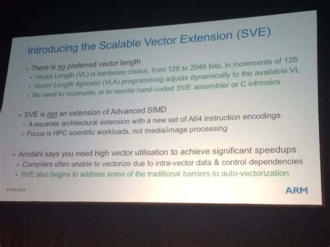 arm guns for high performance computing with its new vector instruction set extremetech
