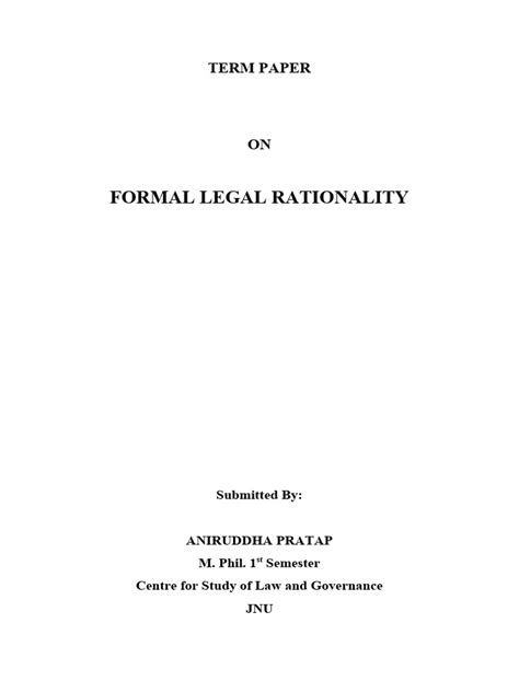 Formal Legal Rationality Pdf Rationality Max Weber