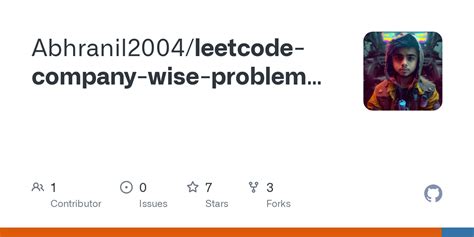 GitHub Abhranil2004 Leetcode Company Wise Problems 2024 Main