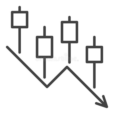 Online Crypto Trading Vector Candlestick Chart Outline Icon Or Sign