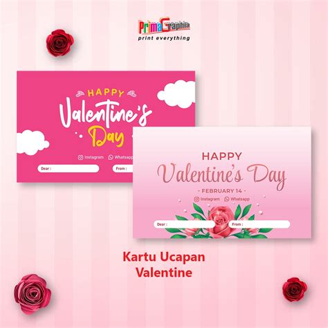 Jual Cetak Kartu Ucapan Valentine Custom Desain Template Shopee Indonesia